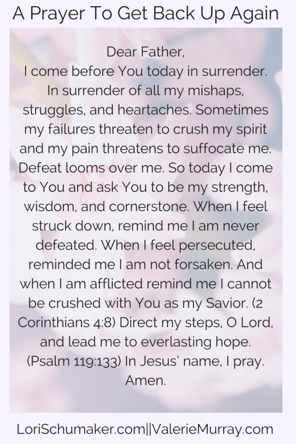 What To Do When Life Knocks You Down - Valerie Murray