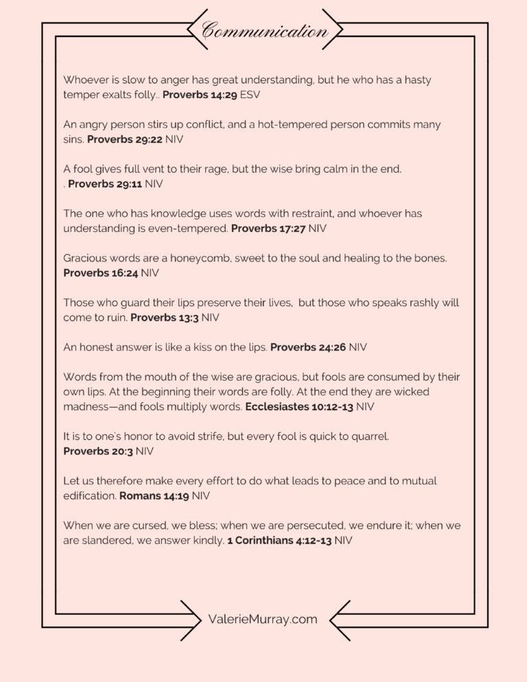 50 Scriptures That Will Help You Communicate - Valerie Murray