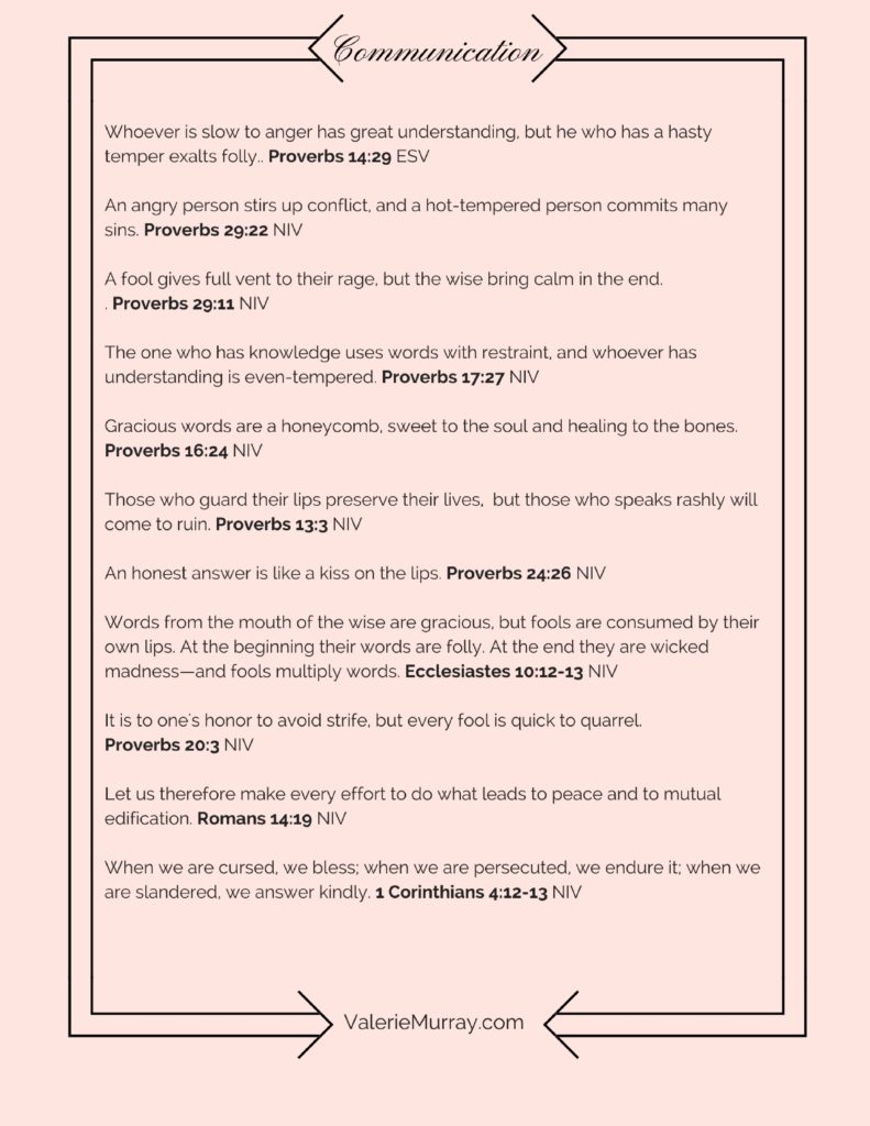 50 Scriptures That Will Help You Communicate - Valerie Murray