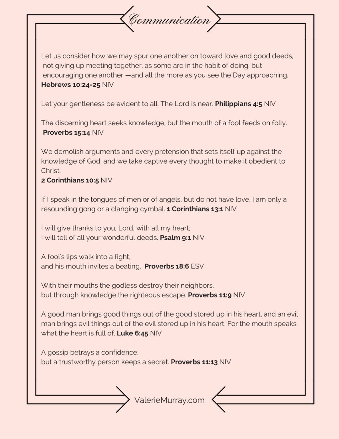 50 Scriptures That Will Help You Communicate - Valerie Murray